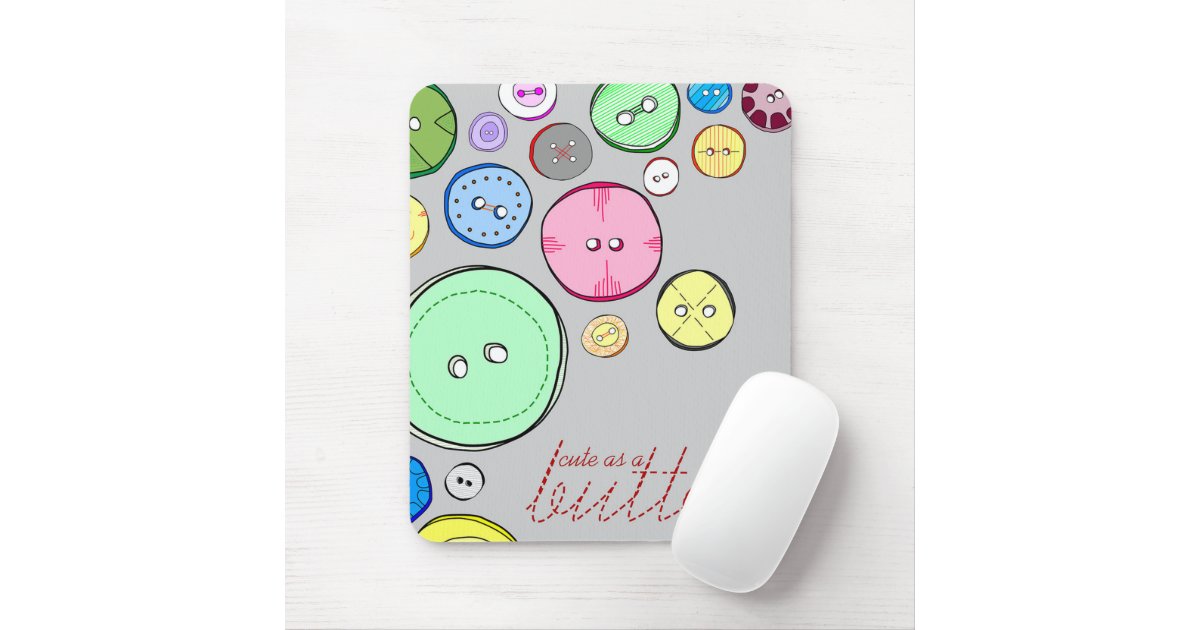 Colorful Pastel Buttons Mouse Pad | Zazzle