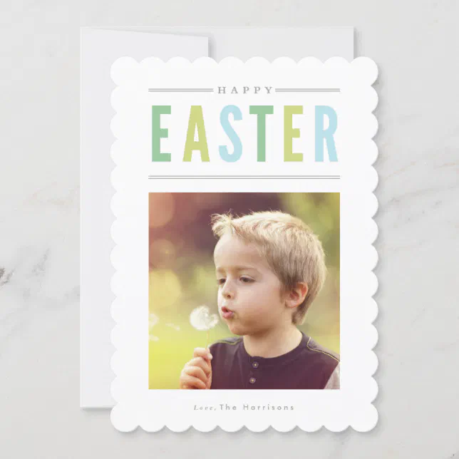 Colorful Pastel Happy Easter Holiday Card | Zazzle