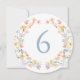Colorful Pastel Meadow Wild Flower Table Number | Zazzle