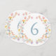 Colorful Pastel Meadow Wild Flower Table Number | Zazzle