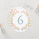 Colorful Pastel Meadow Wild Flower Table Number | Zazzle