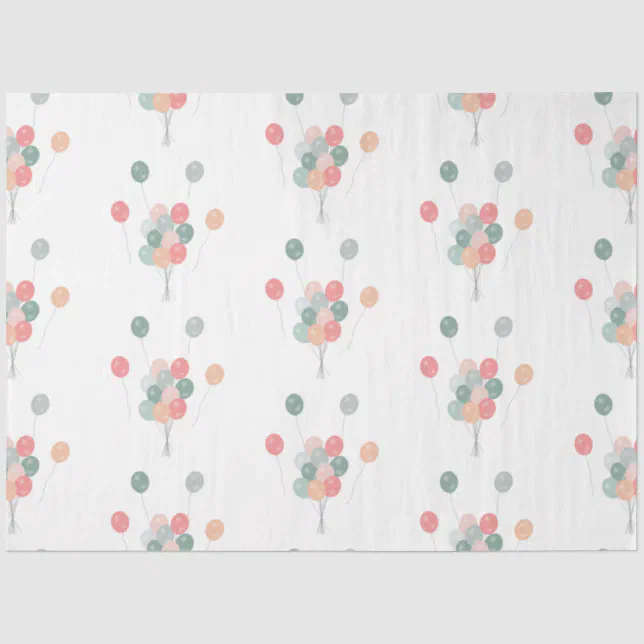Colorful Pastel Party Balloons Tissue Paper | Zazzle