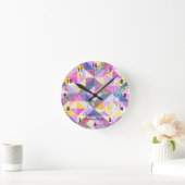 Colorful Patchwork Quilt Clock | Zazzle