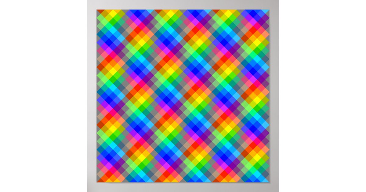 Colorful pattern. Rainbow Colors. Poster | Zazzle