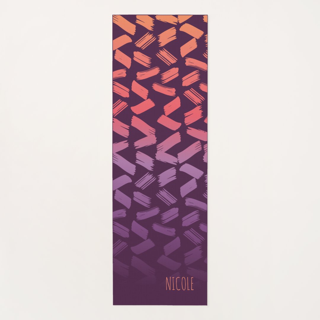 colorful patterns custom yoga mat | Zazzle