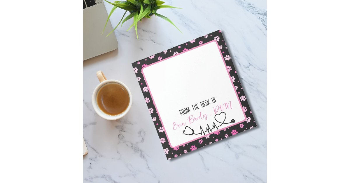 Colorful Paw print veterinarian doctor Notepad | Zazzle