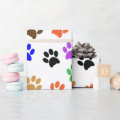 Colorful Paw Print Wrapping Paper | Zazzle