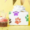 Colorful Paw Print Wrapping Paper | Zazzle