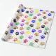 Colorful Paw Print Wrapping Paper | Zazzle