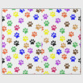 Colorful Paw Print Wrapping Paper | Zazzle