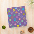 Colorful paw prints pattern binder | Zazzle