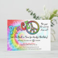 Colorful PEACE Party Invitation | Zazzle