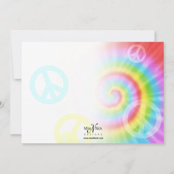 Colorful PEACE Party Invitation | Zazzle