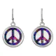 Colorful Peace Sign Earrings | Zazzle