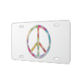 Colorful Peace Sign License Plate | Zazzle