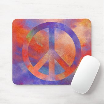 Colorful Peace Sign Mouse Pad | Zazzle