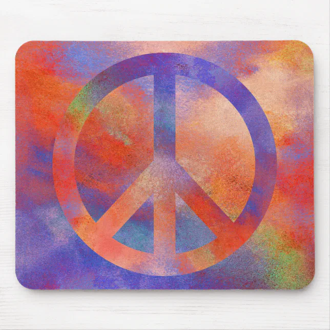 Colorful Peace Sign Mouse Pad | Zazzle