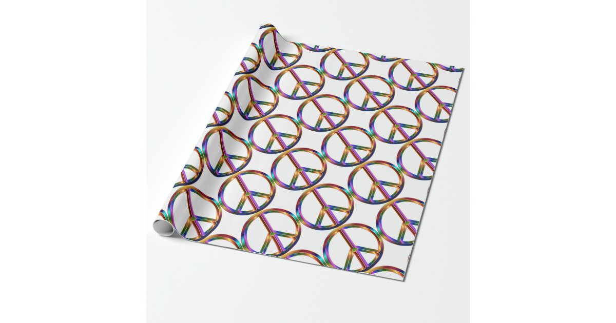 Colorful Peace Sign Wrapping Paper | Zazzle