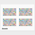 Colorful Peace Symbols Rectangular Sticker | Zazzle