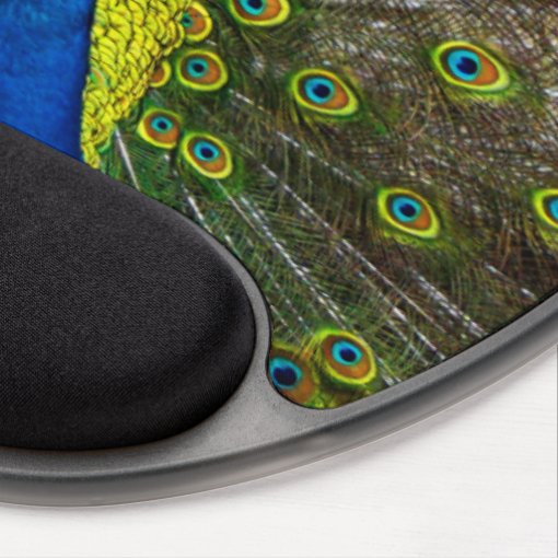 Colorful peacock gel mouse pad | Zazzle