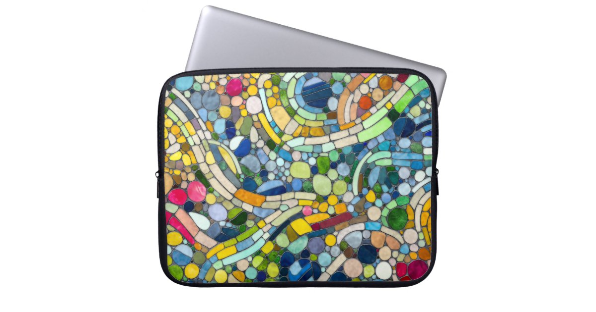 Colorful Pebbles Mosaic Art Laptop Sleeve | Zazzle