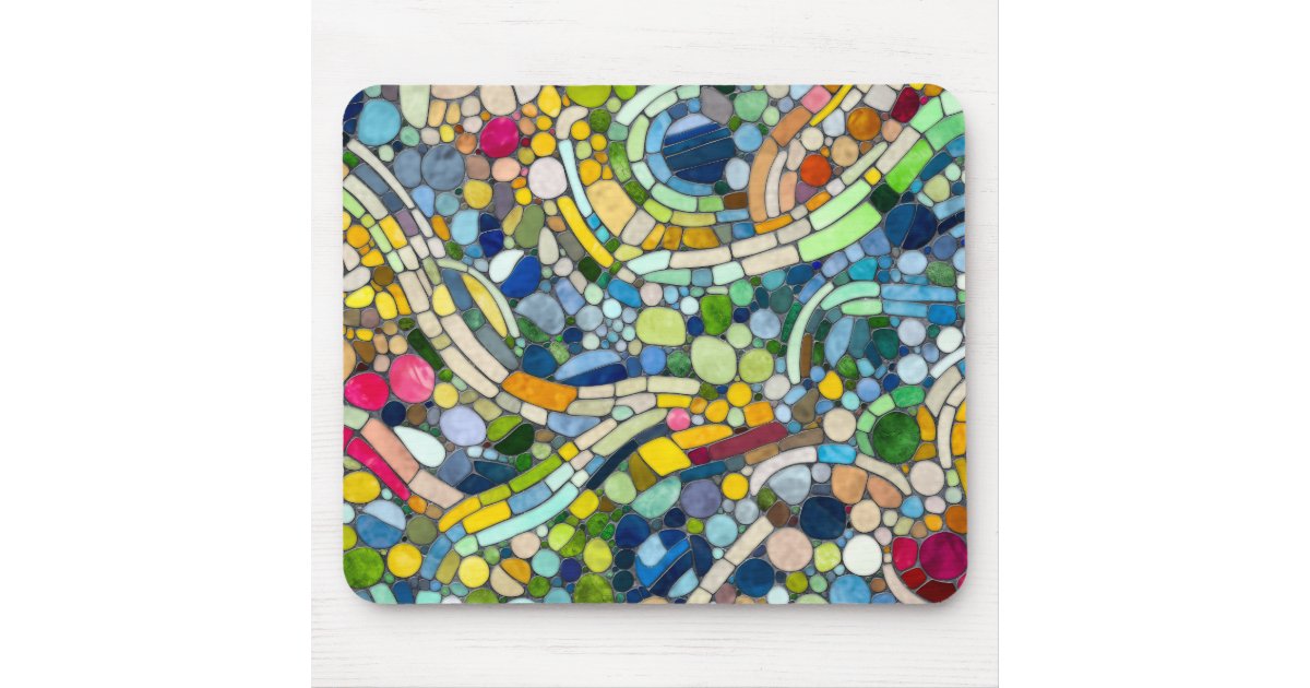 Colorful Pebbles Mosaic Art Mouse Pad | Zazzle