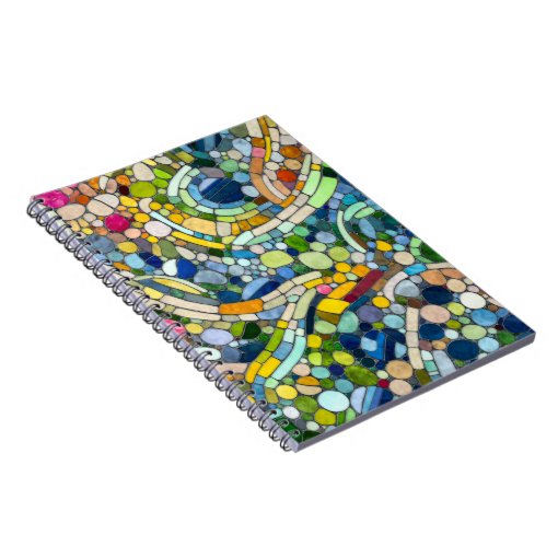 Colorful Pebbles Mosaic Art Notebook | Zazzle