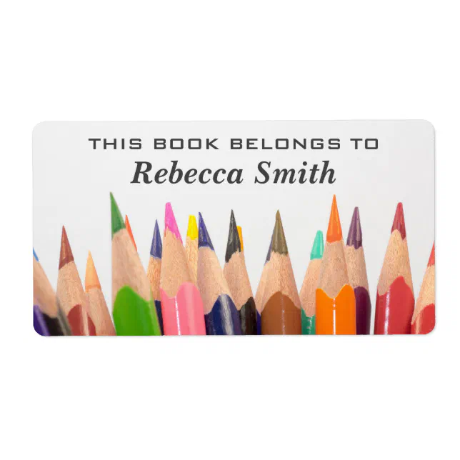 Colorful Pencils Book Labels | Bookplate Label | Zazzle
