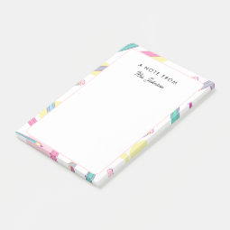 Colorful Pencils Pattern A Note from Teacher Cute | Zazzle