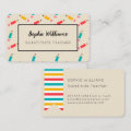 Colorful Pencils Substitute Teacher Business Card | Zazzle