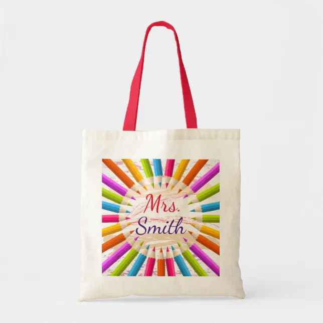 Colorful Pencils Teacher's Appreciation Tote Bag | Zazzle