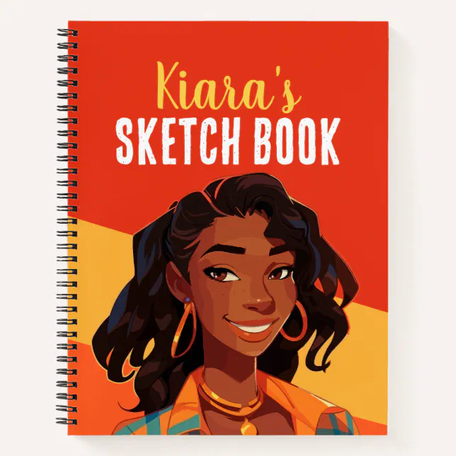 Colorful Personalized Teen Girl Sketch Book | Zazzle