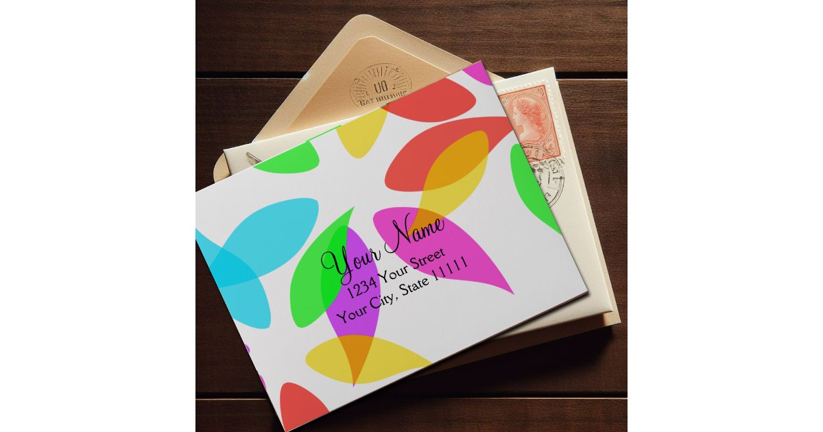 Colorful Petals RSVP Card Envelope | Zazzle