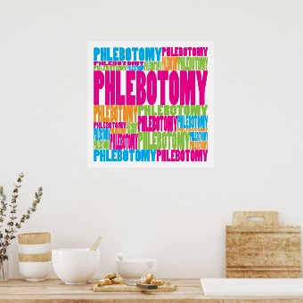 Colorful Phlebotomy Poster | Zazzle