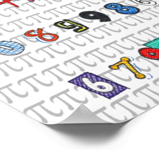 Colorful Pi Poster | Zazzle