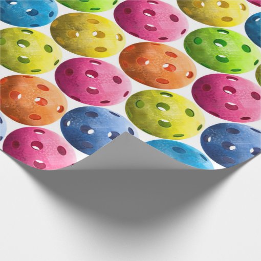 Colorful Pickleball Wrapping Paper | Zazzle