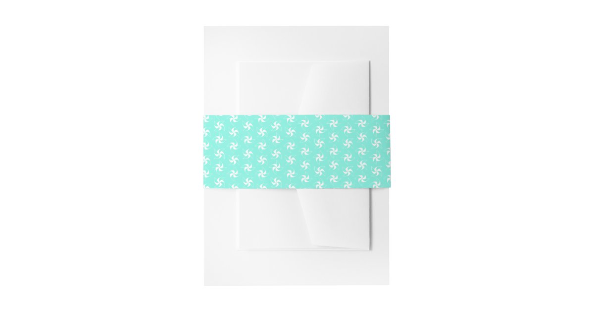 Colorful Pinwheel Themed Wedding Invitation Belly Band | Zazzle