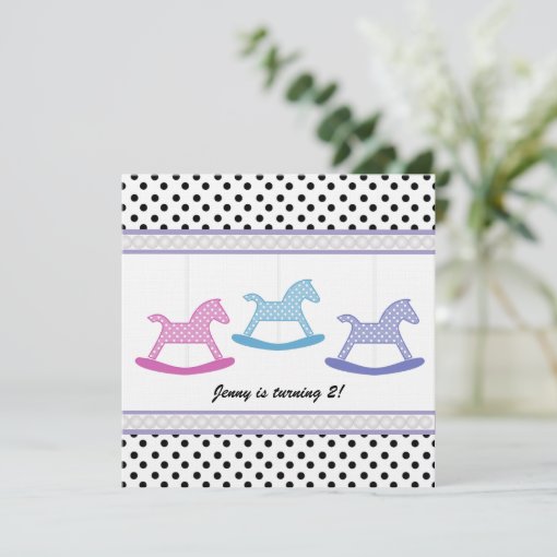 Colorful Polka Dot : Carousel Party Invitation | Zazzle