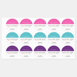 Colorful Polka Dot Personalized Round Kids' Labels | Zazzle