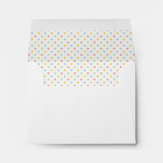 Colorful polka dots envelope liner designs | Zazzle