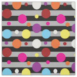 Polka Dot Stripe Pattern Fabric | Zazzle