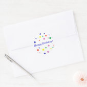 Colorful Polka Dots Happy Birthday Stickers | Zazzle