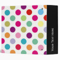 Colorful Polka Dots Pattern Binder | Zazzle