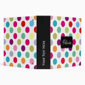 Colorful Polka Dots Pattern Binder | Zazzle