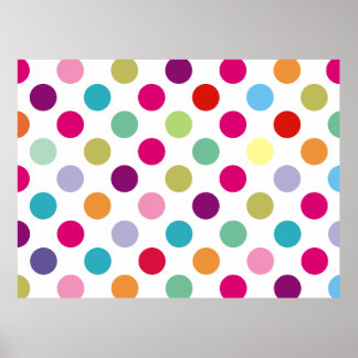 Colorful Polka Dots Posters | Zazzle