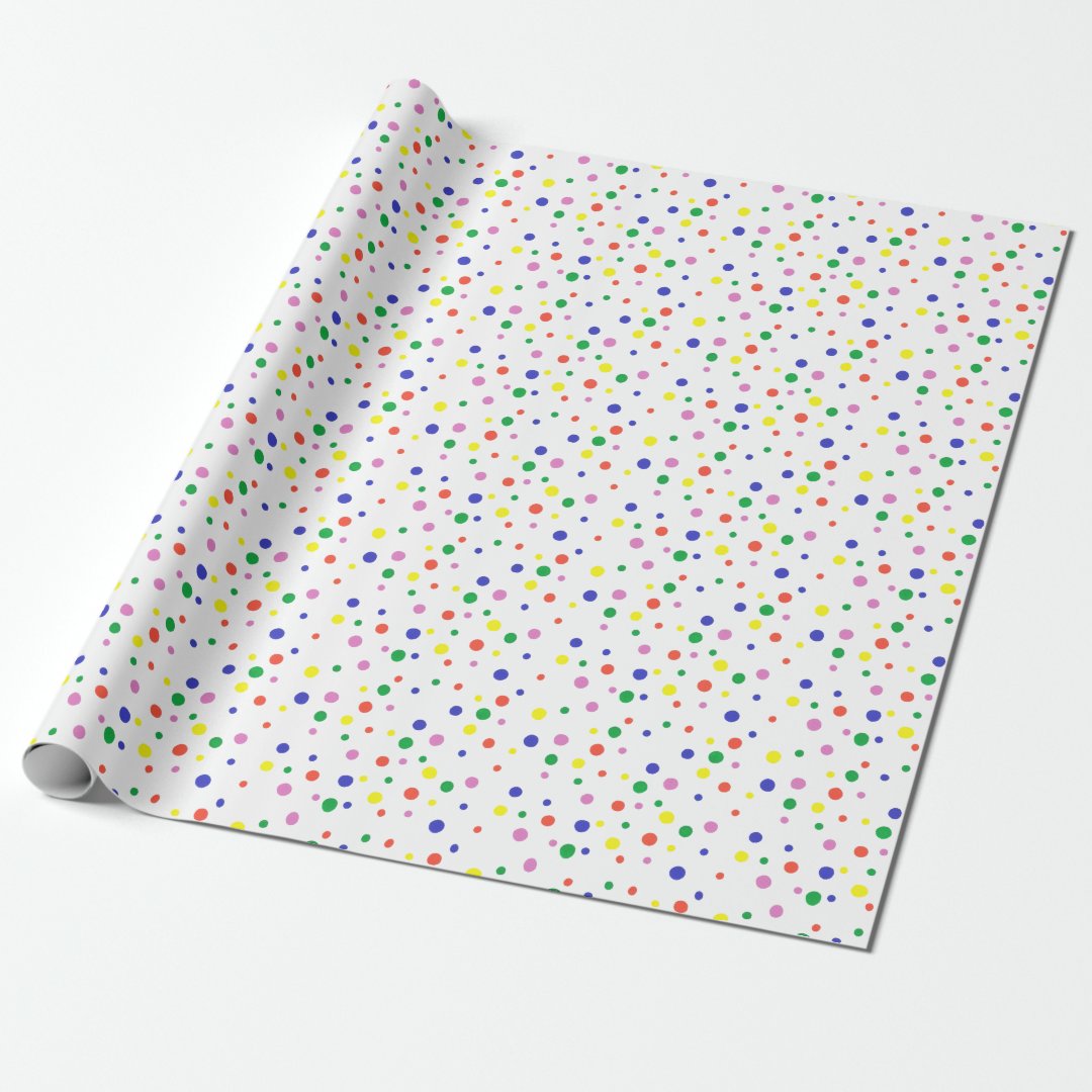 Colorful Polka Dots Wrapping Paper | Zazzle