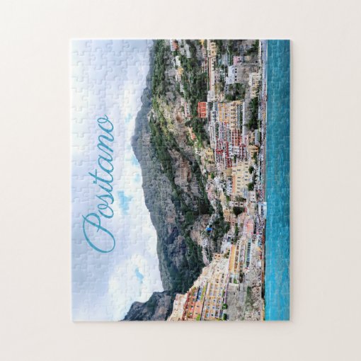 Colorful Positano village on Amalfi Coast Italy Jigsaw Puzzle | Zazzle