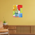Colorful potted cactus poster | Zazzle