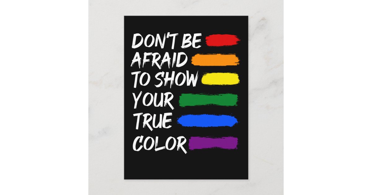 Colorful Pride LGBTQ Gay Lesbian Queer Postcard | Zazzle