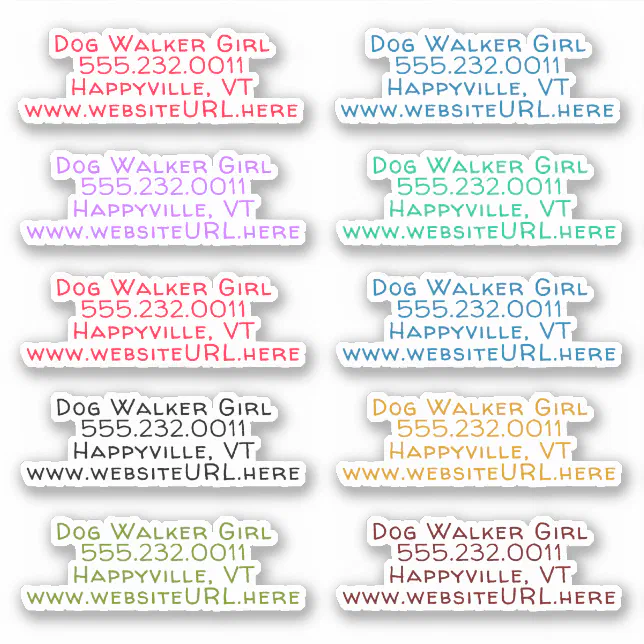 Colorful Printed Clear Business Advertising Sticker | Zazzle